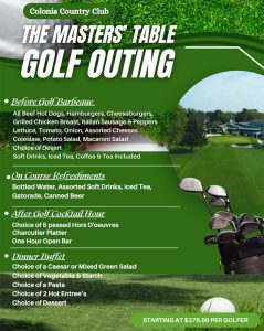 The Masters’ Table Golf Outing – Colonia Country Club & Banquet Hall